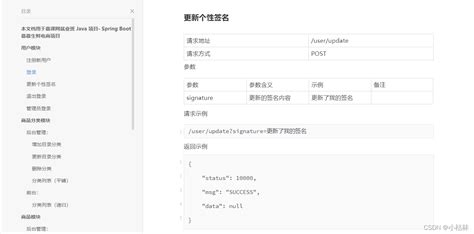 Spring Boot电商项目12：用户模块一：用户模块介绍；（用户模块的内容概述；用户模块的五个接口的接口文档介绍；）项目当中用户模块主要