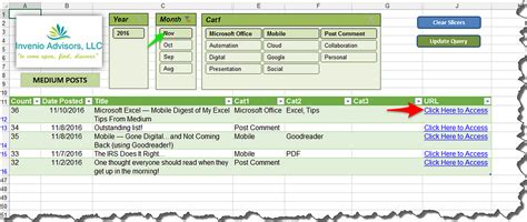 Microsoft Excel — Powerquery To Flexible Content Dashboard