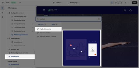 Product Hotspot Blum Theme