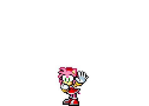Amy Rose Waving Sprite  By Foxeygamer87sonic On Deviantart