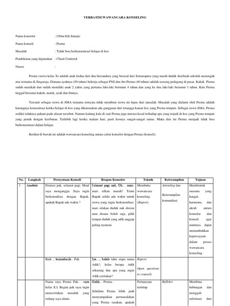 Contoh Verbatim Pdf Contoh Verbatim Pdf