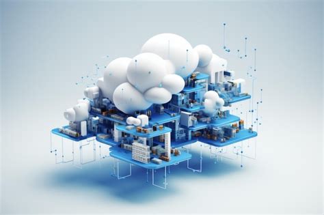 Premium Photo Cloud Computing Data Center In The Sky