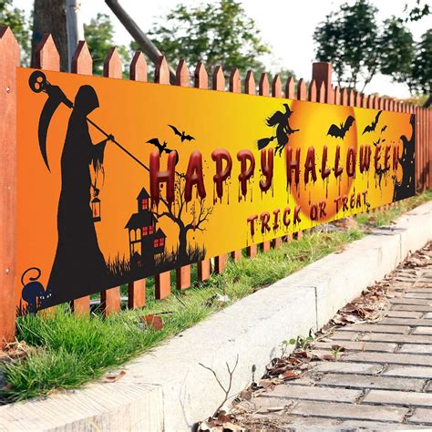 해피 할로윈 배너 호박 피 묻은 손 발자국 걸이 깃발 할로윈 야외 홈 파티 배경 장식 2022 25049cm Aliexpress