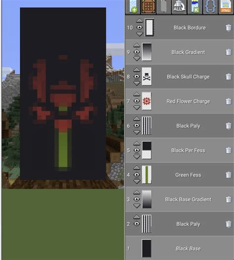 Rose Banner Minecraft Minecraft Banner Designs Minecraft Blueprints Cool Minecraft Banners