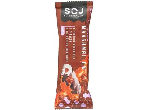 батончик с соленой карамелью в темном шоколаде Soj Marshmallow купить с доставкой по выгодным