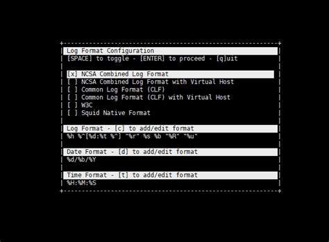 strange format error when i config in commandline dialog · issue 1097 · allinurl goaccess · github