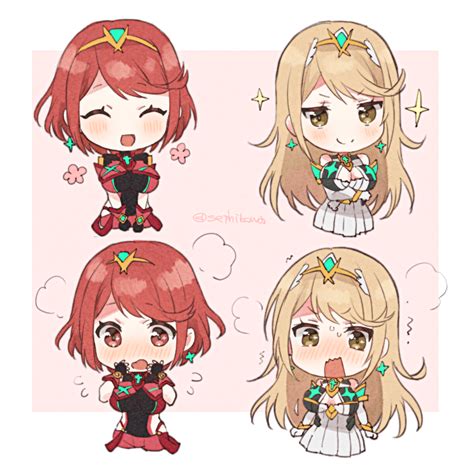 Chibi Pyra And Mythra Artist Sephikowa R Xenoblade Chronicles