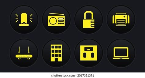 Set Router Wifi Signal Printer House Stock Vector Royalty Free 2067331391 Shutterstock