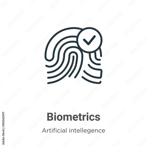Biometrics Outline Vector Icon Thin Line Black Biometrics Icon Flat Vector Simple Element