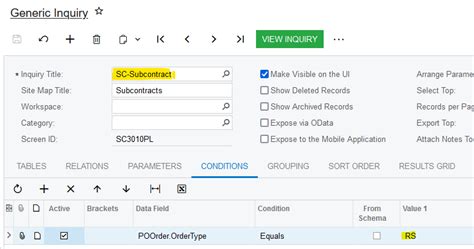 How To Display Only Subcontract Records In A Project Report Community