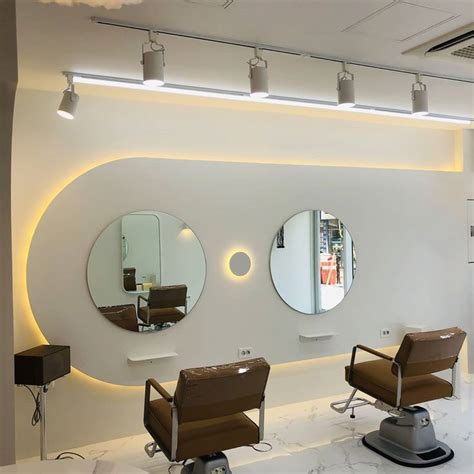 부산미용실인테리어 • 디자인아톰 On Instagram 미용실거울 경대간접조명 1인미용실인테리어 소형미용실인테리어 헤어샵인테리어 디자인아톰