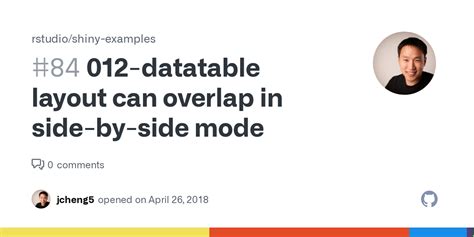 Datatable Layout Can Overlap In Side By Side Mode Issue Rstudio Shiny Examples GitHub