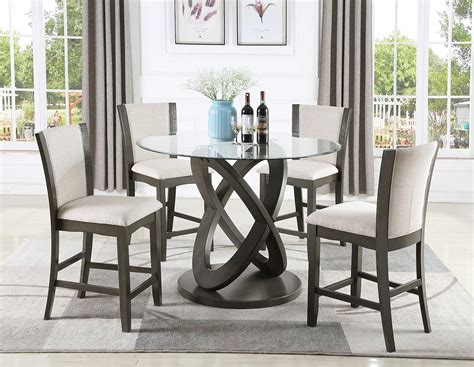 Best Glass Counter Height Table Set Home And Home