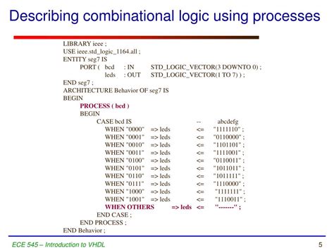 PPT Describing Combinational Logic Using Processes PowerPoint