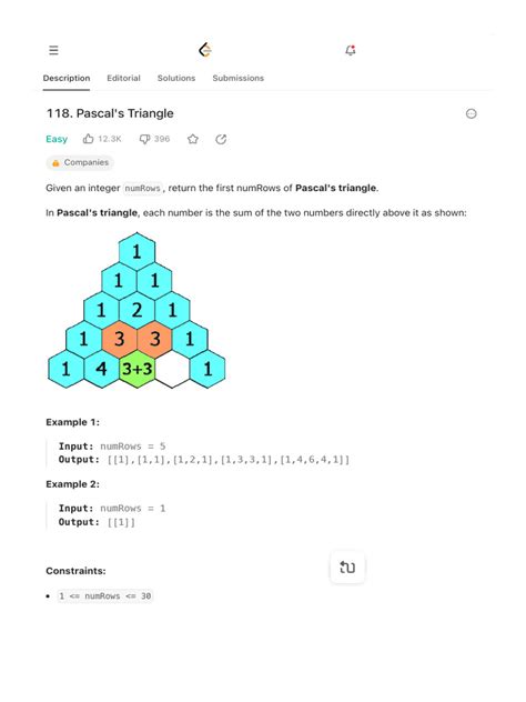 Pascals Triangle Generation In Python Pdf