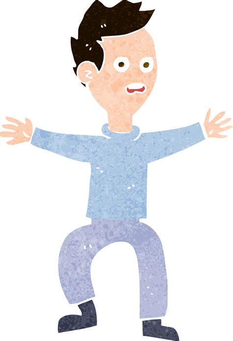 Cartoon Man Panicking 41014892 Png