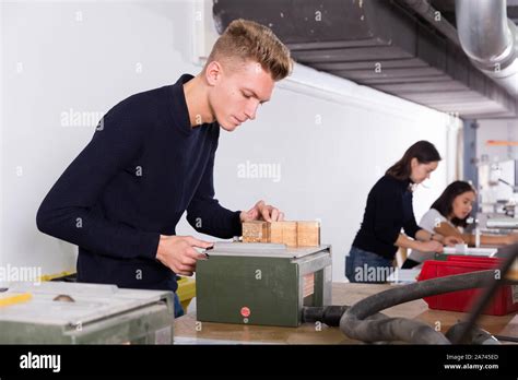 Student Of Faculty Of Architecture Engaged In Architectural Modeling In