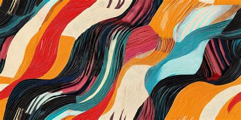Colorful Abstract Seamless Pattern With Flowing Waves And Vibrant Hues