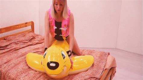 Alla Hotly F A Rare Inflatable Seal And Wears An Inflatable Vest Allaalexinflatable