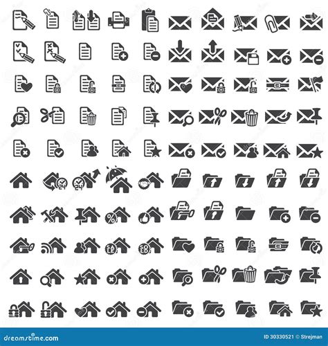 Set Of Universal Web Icons Stock Vector Illustration Of Document