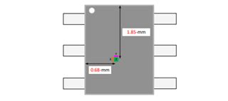 TMAG EVM The Accurate Position Of The TMAG Chip With Reference To A Hole Dimension Is