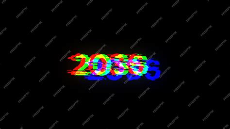 Premium Photo 2036 Text With Screen Effects Of Technological Glitches