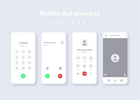 Premium Vector Smartphone User Interface Concept Template Phone Display Call Design