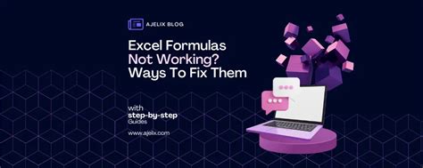 Excel Formulas Not Working Ways To Fix Them AI For Data Analysis Ajelix
