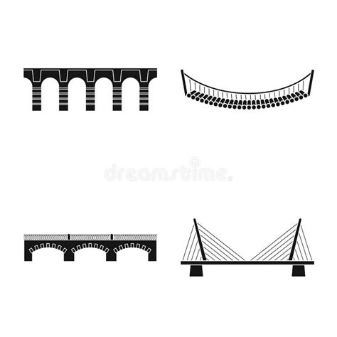 Isolated Object Of Construct And Side Sign Set Of Construct And Bridge Vector Icon For Stock