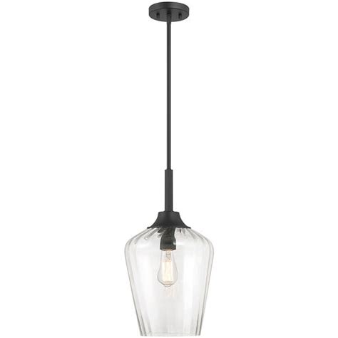 Savoy House 7 3390 1 89 Carlton 1 Light 11 Inch Matte Black Pendant