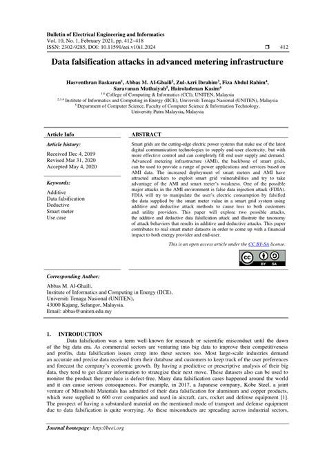 Pdf Data Falsification Attacks In Advanced Metering Infrastructure