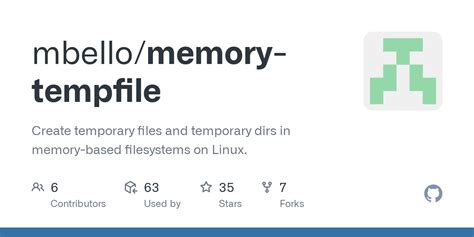 Github Mbellomemory Tempfile Create Temporary Files And Temporary