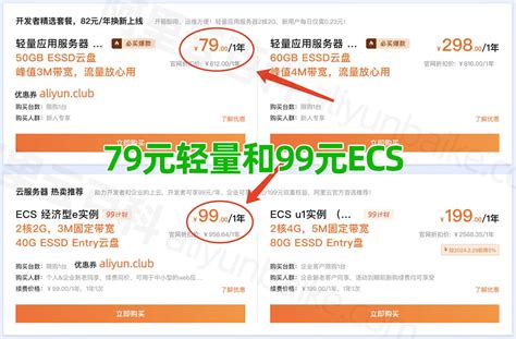 阿里云79元轻量和99元ecs选哪个合适？建议选择云服务器ecs 阿里云服务器