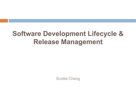 Software Development Lifecycle Release Management PPT