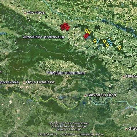 Spatial Distribution Of The Selected Plus Trees In Three Seed Regions Download Scientific