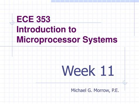 Ppt Ece 353 Introduction To Microprocessor Systems Powerpoint
