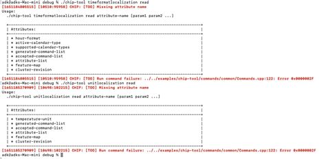 Te9 Chip Tool Testing Event List Global Attributes Were Not Present In