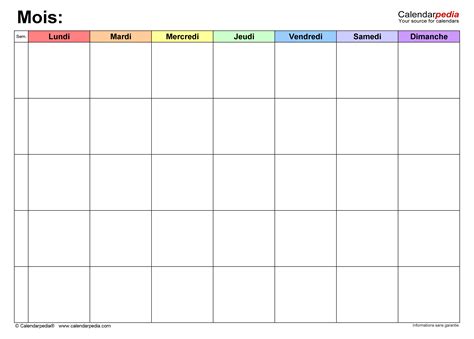 Planning Mensuel