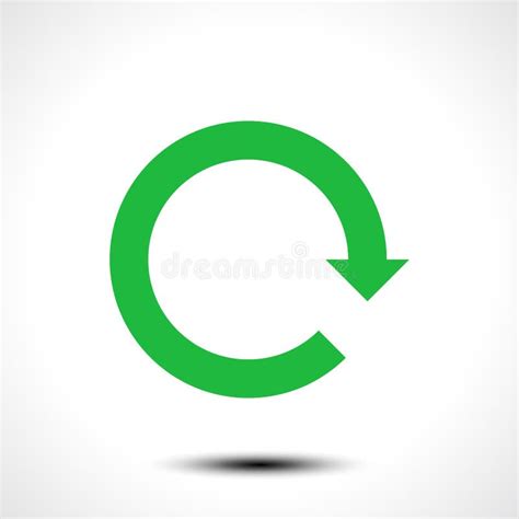 green arrow icon reload refresh rotation reset repeat sign stock