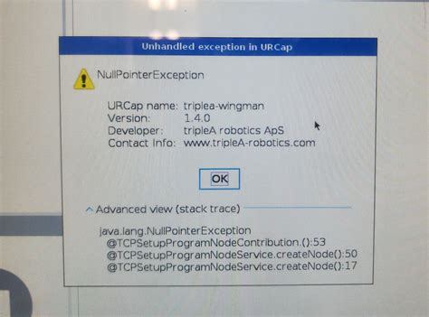 Program Wont Load Outofmemory And Nullpointerexception Technical Questions Universal Robots