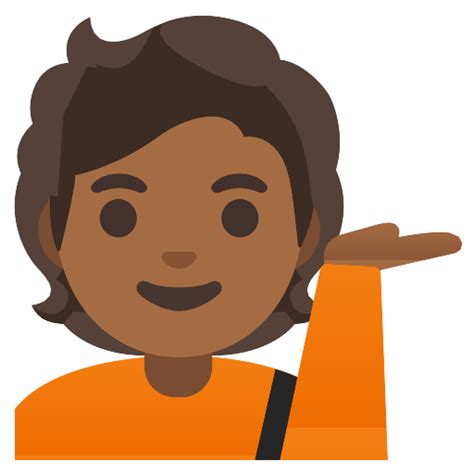 Person Tipping Hand Medium Dark Skin Tone Vector Svg Icon Png Repo Free Png Icons
