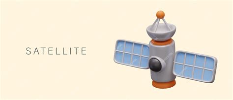 Premium Vector Modern Satellite With Solar Batteries Autonomous Space