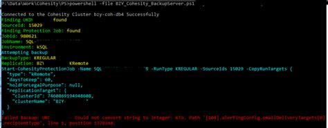 Start Cohesityprotectionjob Errors · Issue 203 · Cohesitycohesity Powershell Module · Github