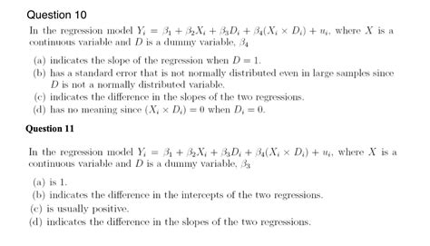 Solved Question 7 The Interpretation Of The Slope Chegg Com