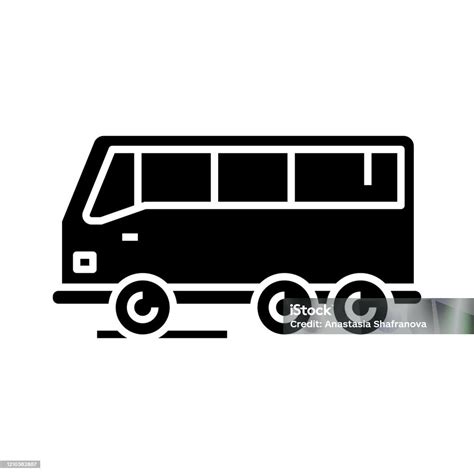 모터 버스 블랙 아이콘 컨셉 일러스트레이션 벡터 플랫 심볼 글리프 기호 개념에 대한 스톡 벡터 아트 및 기타 이미지 개념