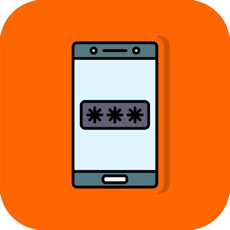 Password Filled Orange Background Icon 43012260 Vector Art At Vecteezy