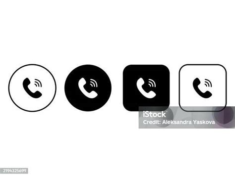 흑인과 백인 벨소리 전화 아이콘 세트입니다 웹 사이트의 호출 아이콘이 있는 버튼 개체 그룹에 대한 스톡 벡터 아트 및 기타 이미지 개체 그룹 검은색 고객 Istock