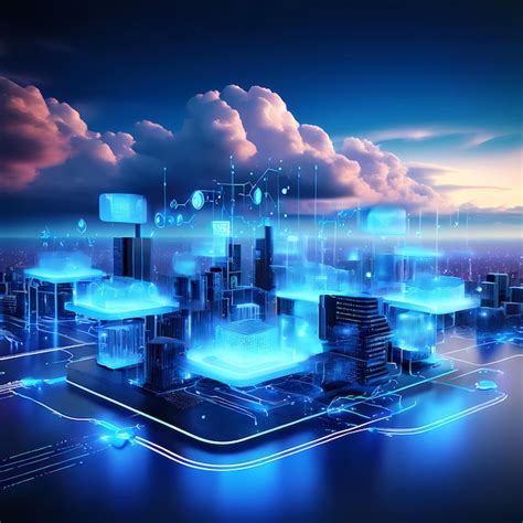 Comprehensive Abstract Cloud Computing Concept Art Innovative And Futuristic Technology