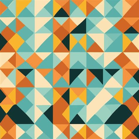 Premium Vector Seamless Geometric Pattern With Repeating Shapes
