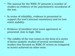 WISC PPT Standardized Testing Educational Assessment